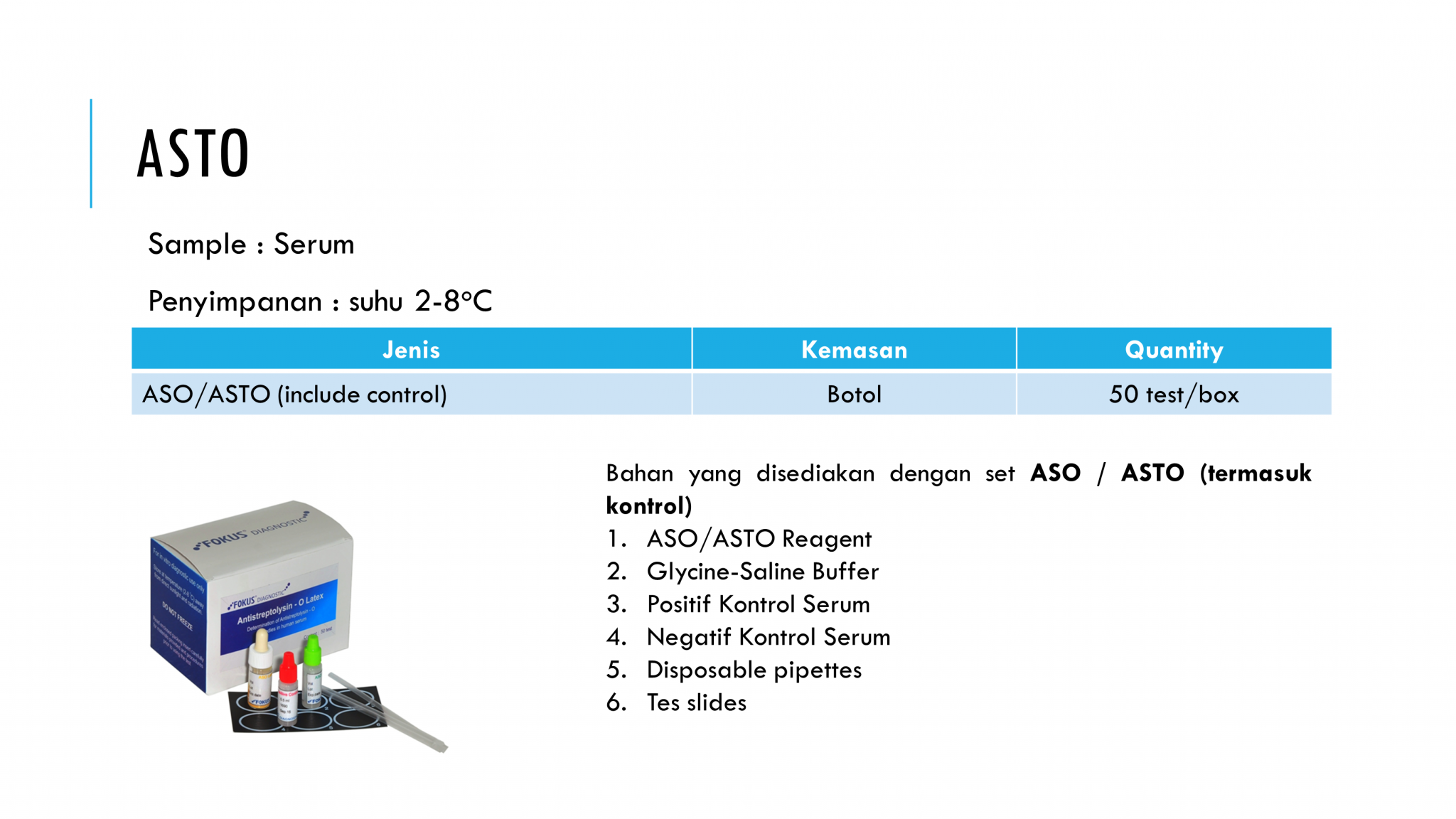CRP Latex, Asto & RF Latex - Fokus Diagnostic Indonesia